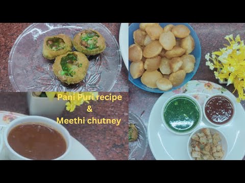 Pani puri/Golgappa/Puchka Recipe with Khajur and emli jaggery chutney ...