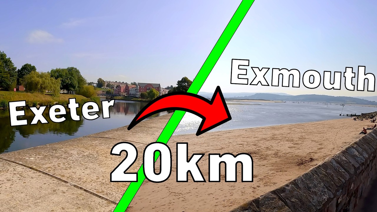 Hiking 20km in English Countryside from Exeter to Exmouth - YouTube