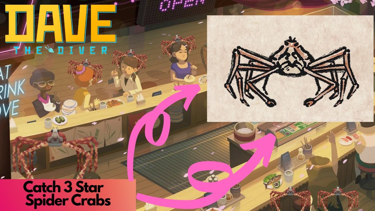 How to catch 3 Star Perfect Quality Spider Crabs | Dave the Diver - YouTube