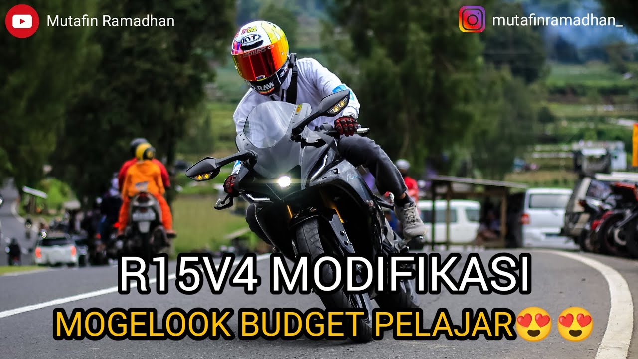 YAMAHA R15 V4 CONNECTED MODIFIKASI|| MOGELOOK😍 BAN INI COCOK BUAT R15M ...