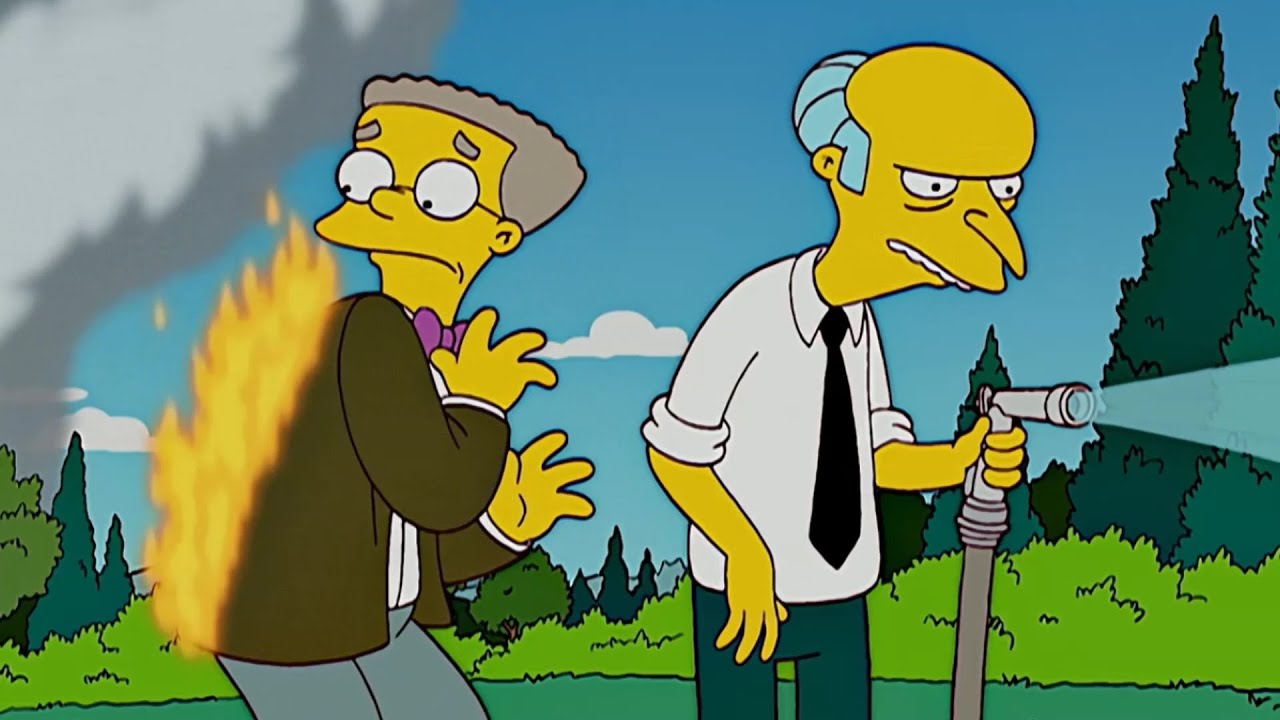 Smithers is flaming | The Simpsons - YouTube