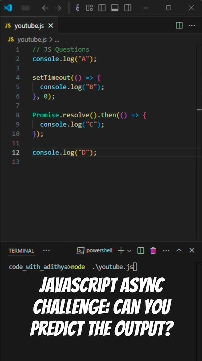 Day18 Javascript Async Challenge Can You Predict The Output Youtube
