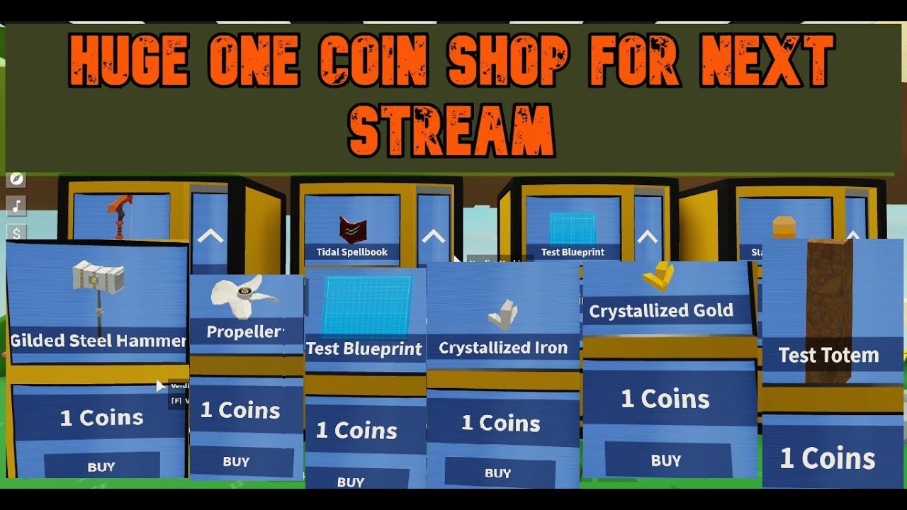 huge coin shop for next stream ROBLOX Islands / skyblock - YouTube