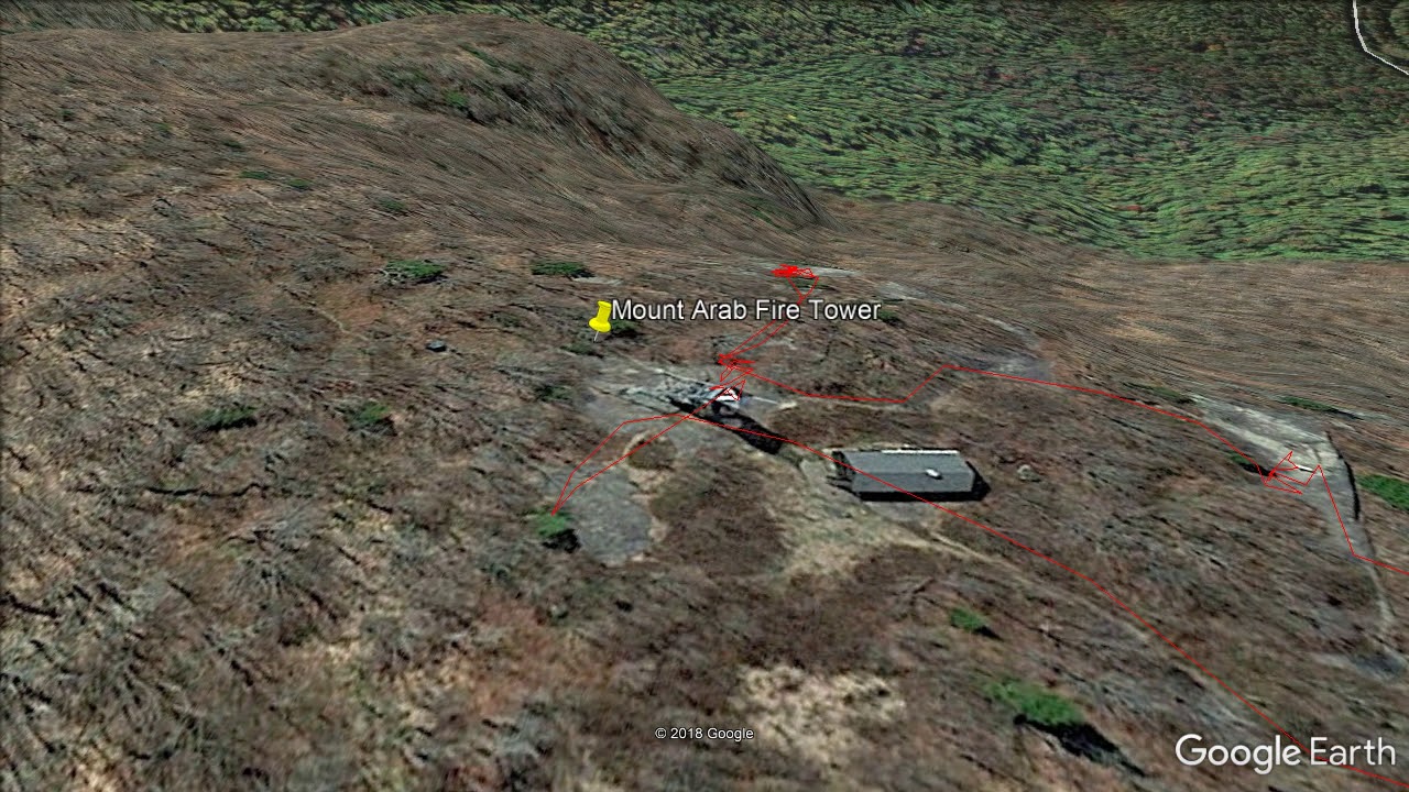 Mount Arab Fire Tower Google Earth Fly Through - YouTube