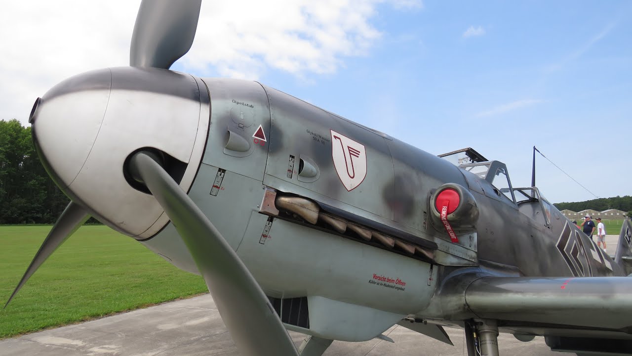 Messerschmitt Bf-109 Engine Start-up, Takeoff and Flight Demo at ...