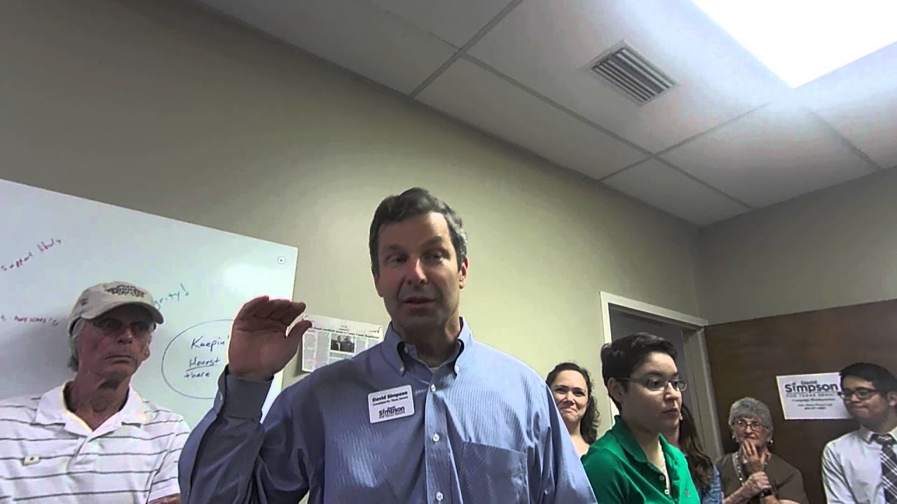 Tx Rep David Simpson @ Senate HQ 1201 W Loop 281 L - YouTube