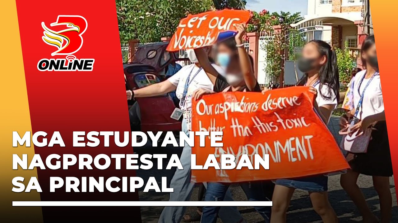 Mga estudyante nagprotesta laban sa principal - YouTube