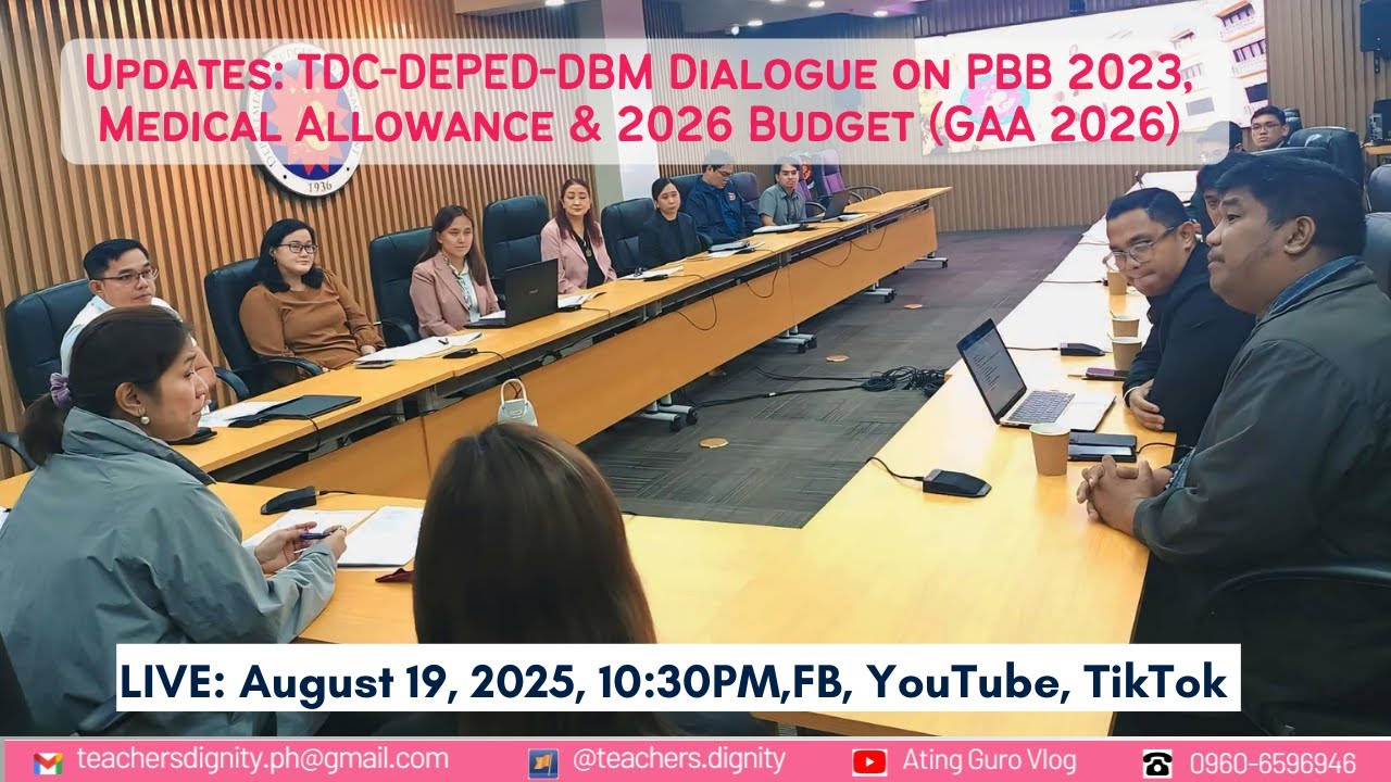 Updates: TDC-DEPED-DBM Dialogue on PBB 2023, Medical Allowance & 2026 ...