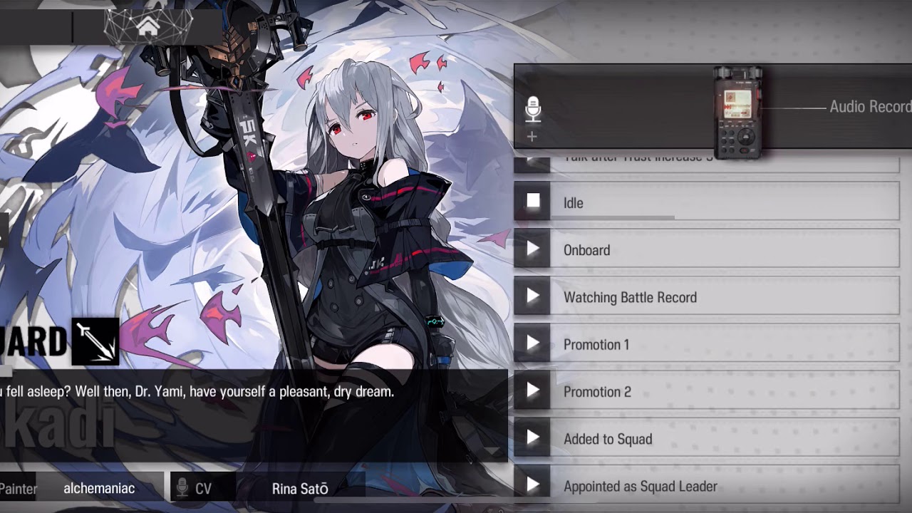 All of Skadi’s in game quotes on Arknights - YouTube