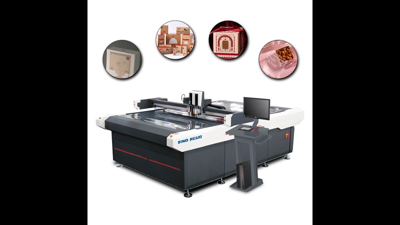 Sample paper box Automatic cutting and creasing machine - YouTube