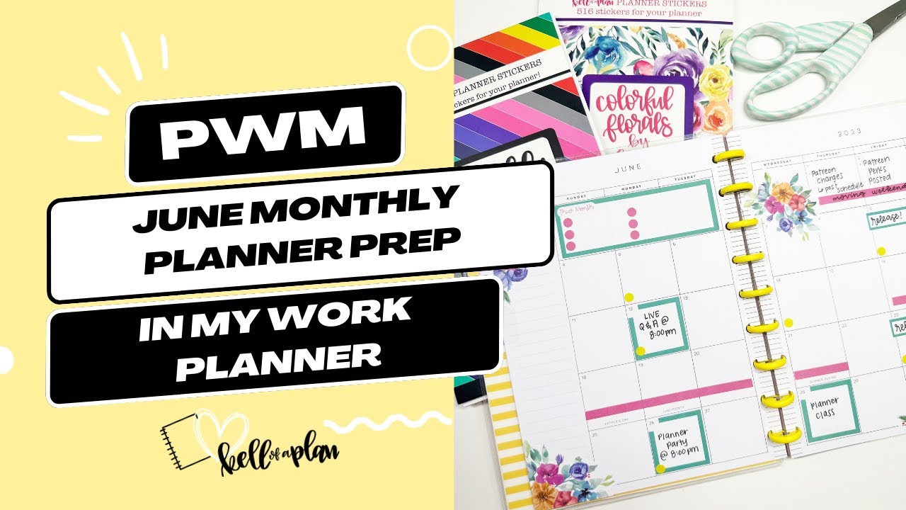 Plan with Me- June Monthly Prep for Work Planner - YouTube