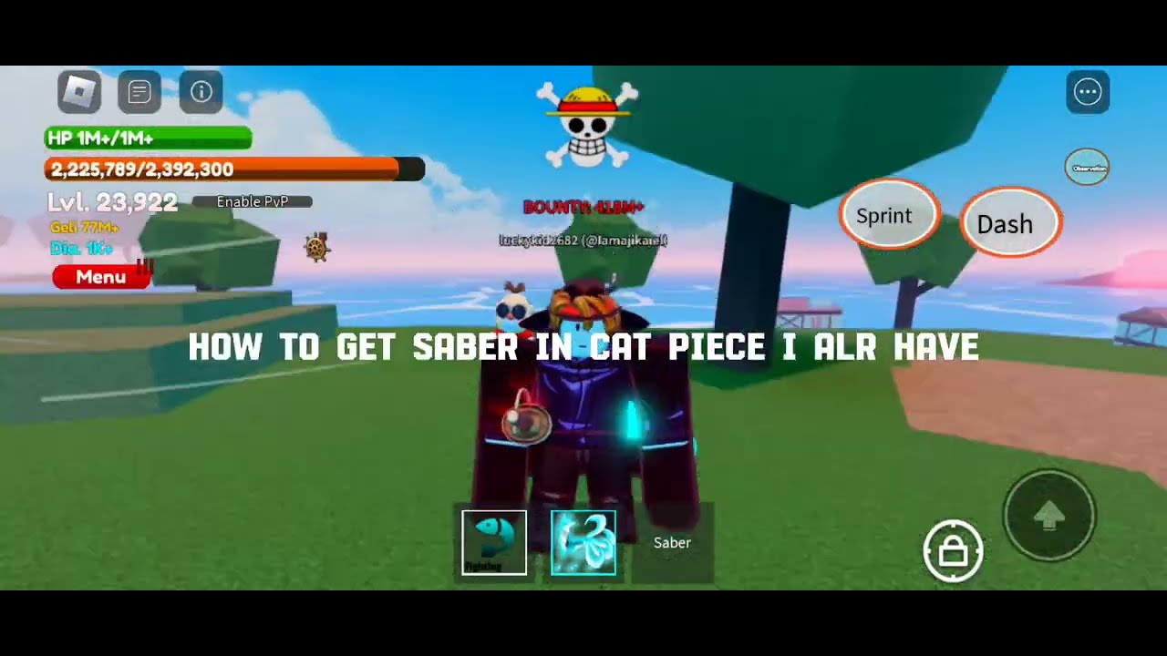 how to get saber in cat piece - YouTube