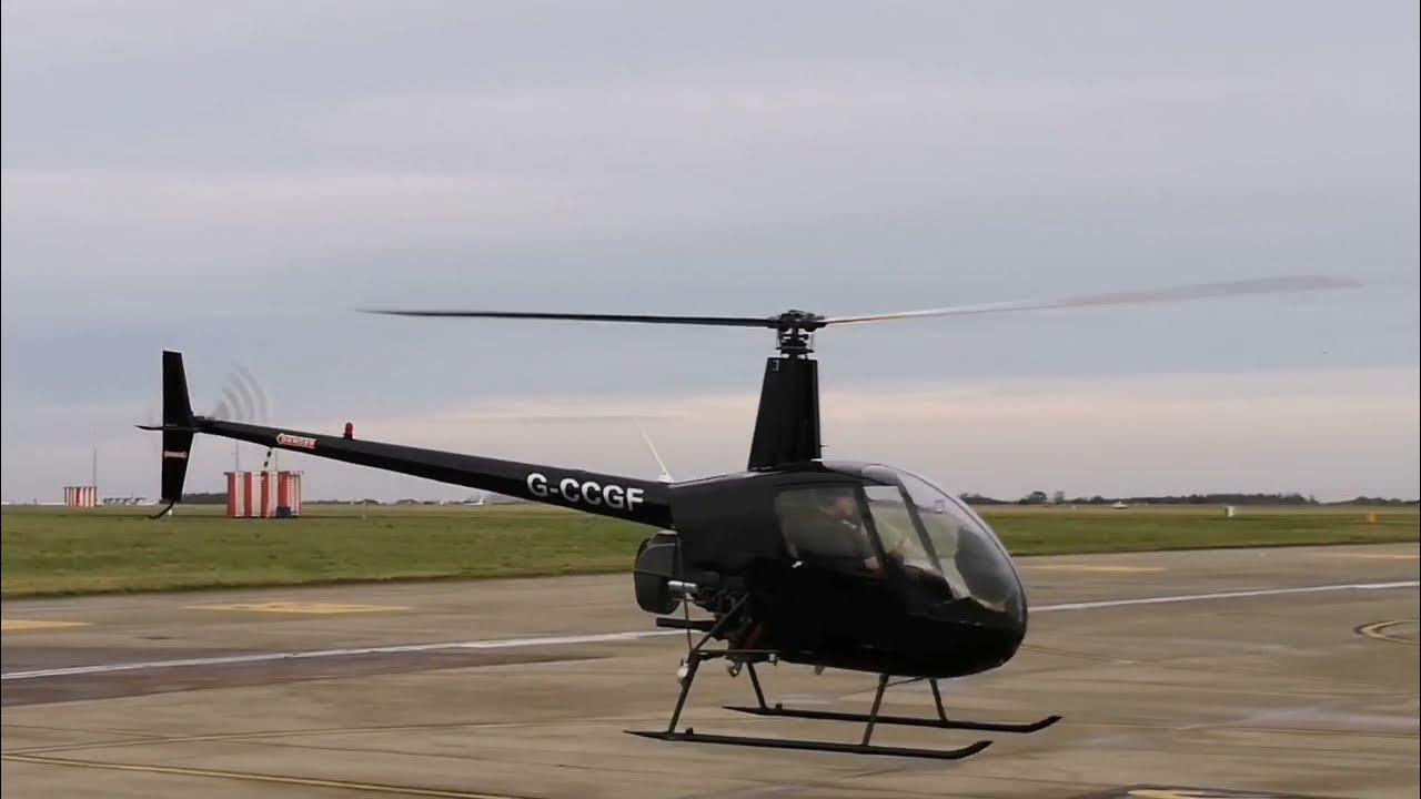 Robinson R22 Beta II at Norwich Airport - YouTube