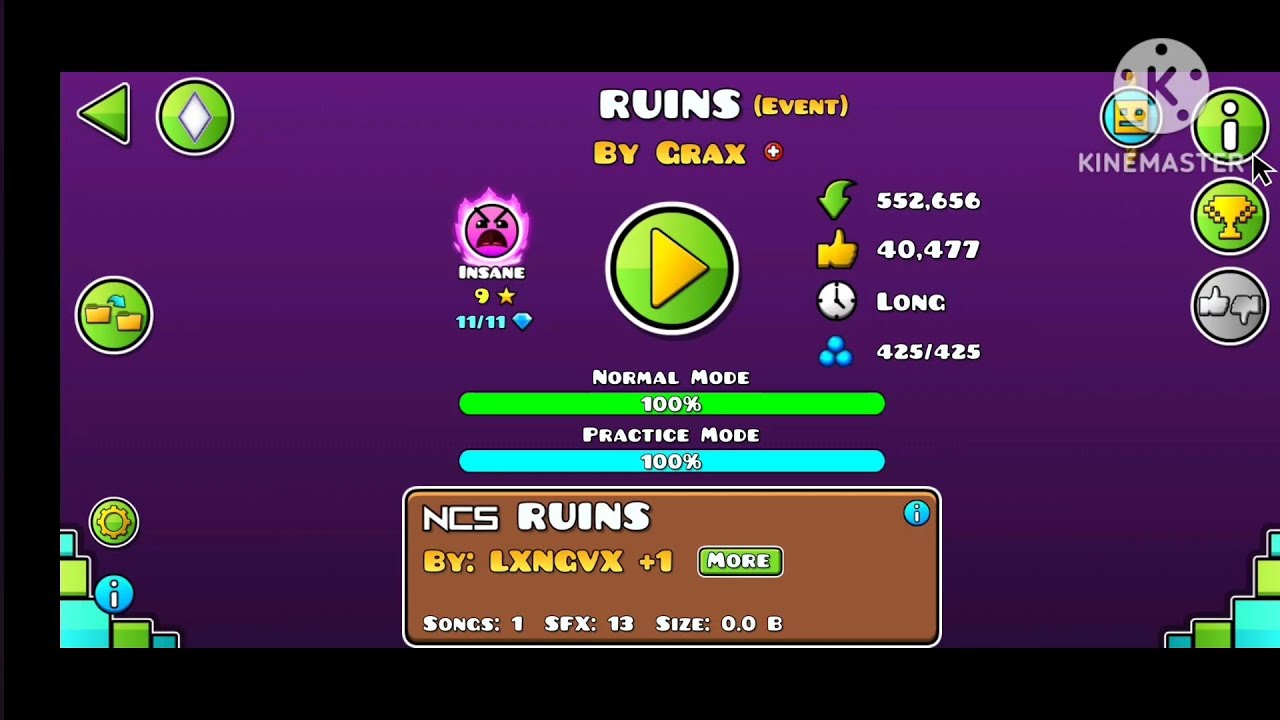 RUINS " by Grax / Geometry dash 2.2 - YouTube