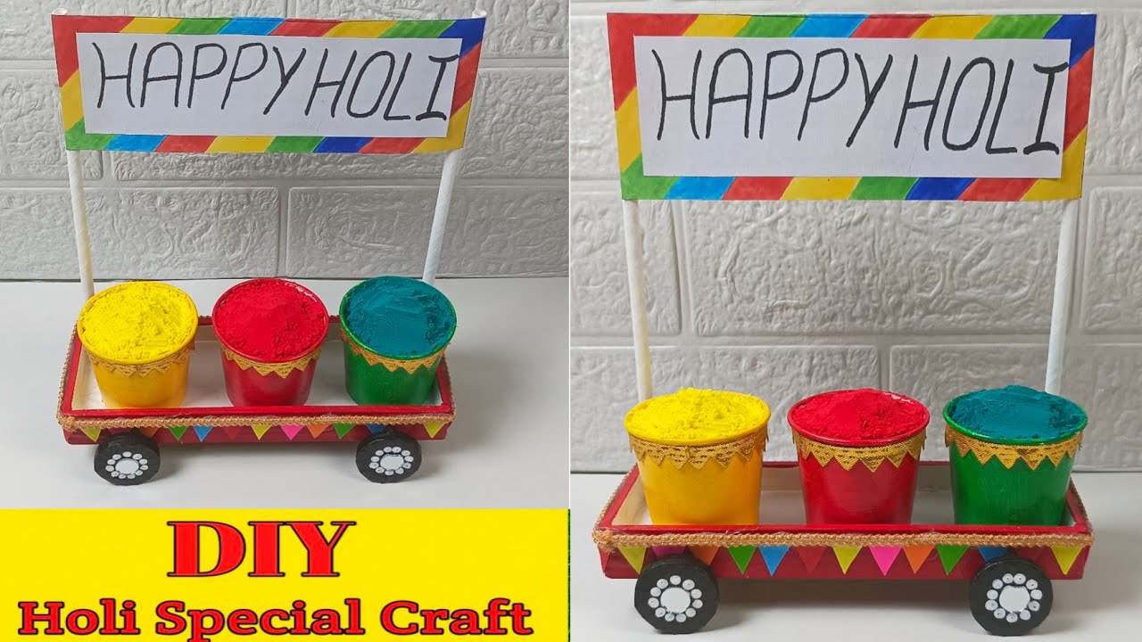 Easy Diy Holi special Decoration Ideas | Holi Festival Colour platter ...