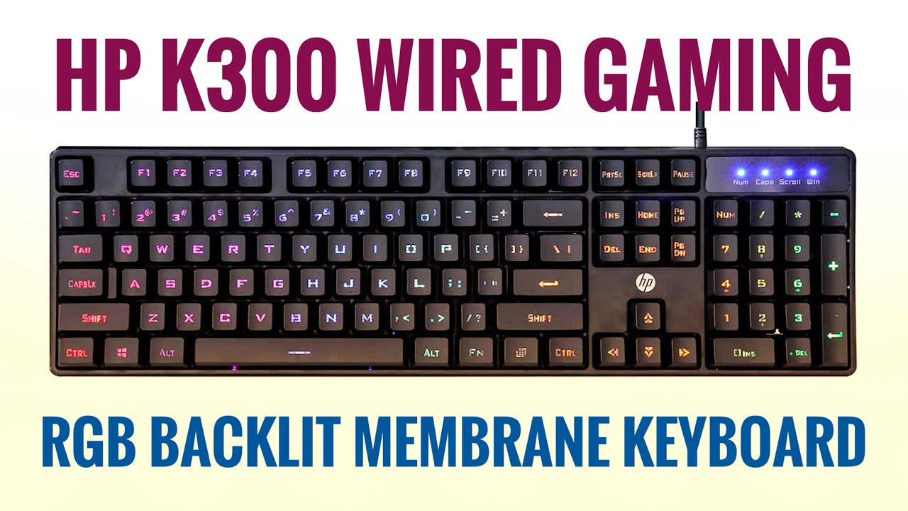 HP K300 Backlit Membrane Wired Gaming Keyboard | UNBOXING | Amazon ...