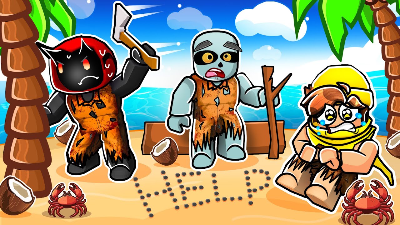 Surviving On A STRANDED ISLAND In Roblox - YouTube