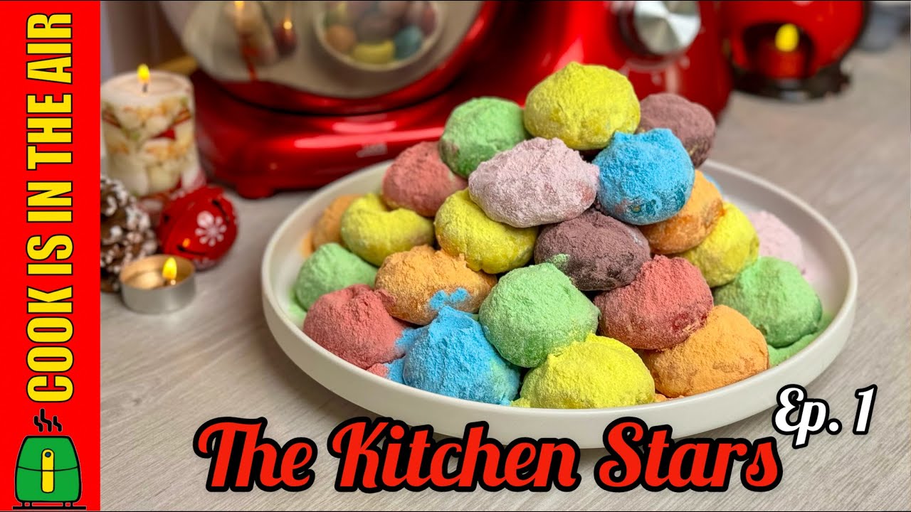 🎄 Οι πιο γιορτινοί Χρωματιστοί Κουραμπιέδες στο ⭐️The Kitchen Stars ...