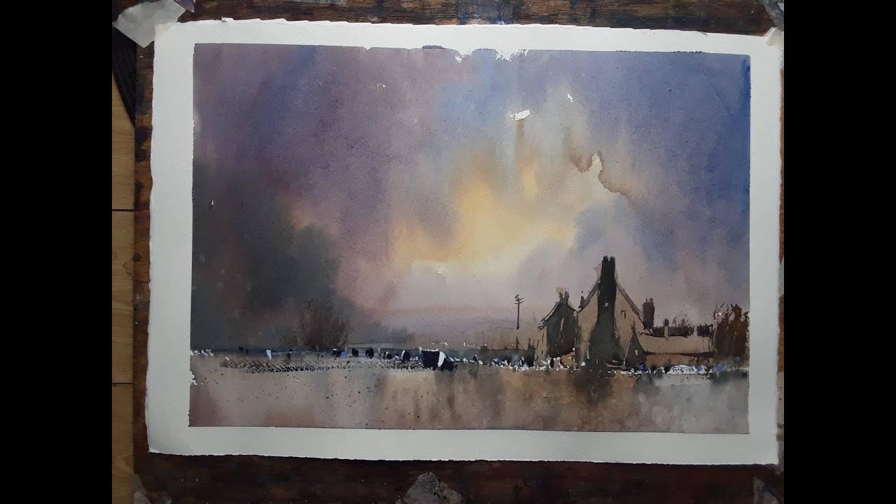 Norfolk Watercolour Demo, A variation of a recent scene. Appologies for ...