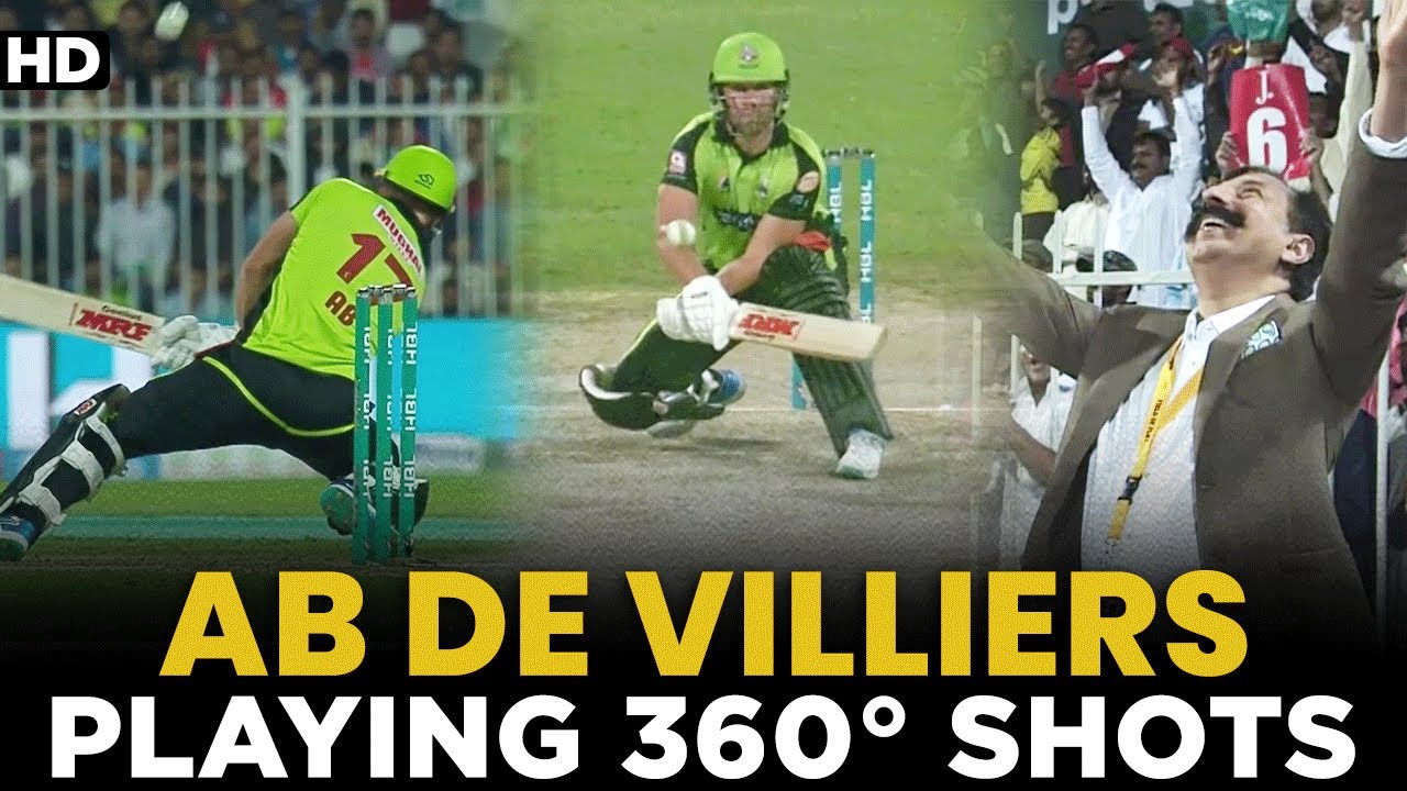 AB de Villiers Playing 360° Shots | Mr. 360° in HBL PSL | MB2L - YouTube