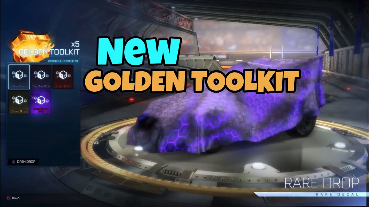 *NEW* Golden toolkit opening in rocket league - YouTube