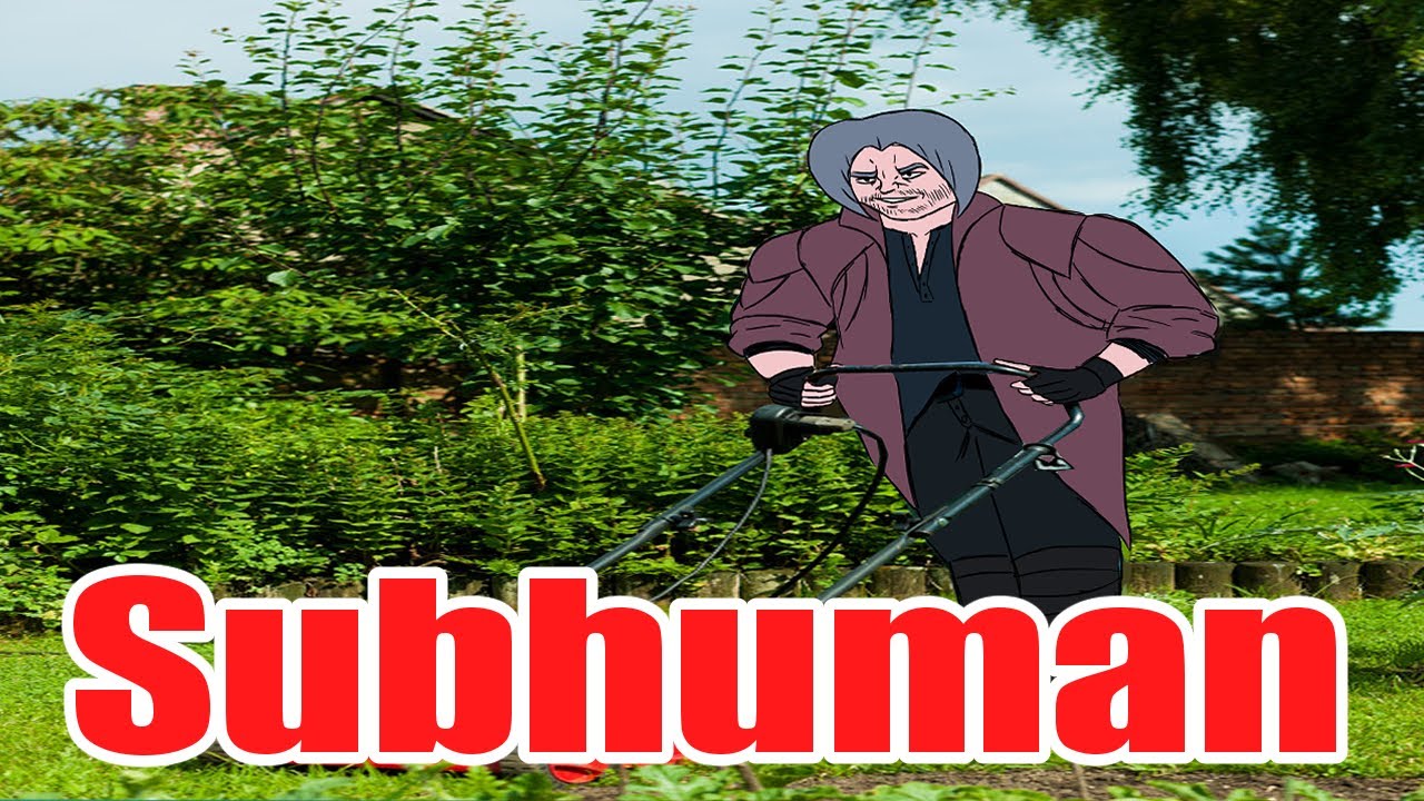 Subhuman, but Dante is singing while mowing the lawn - YouTube