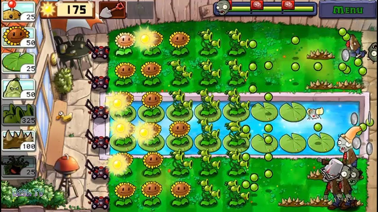 Plants vs. Zombies Walkthrough - (Day, Night, Pool) - All Levels New ...