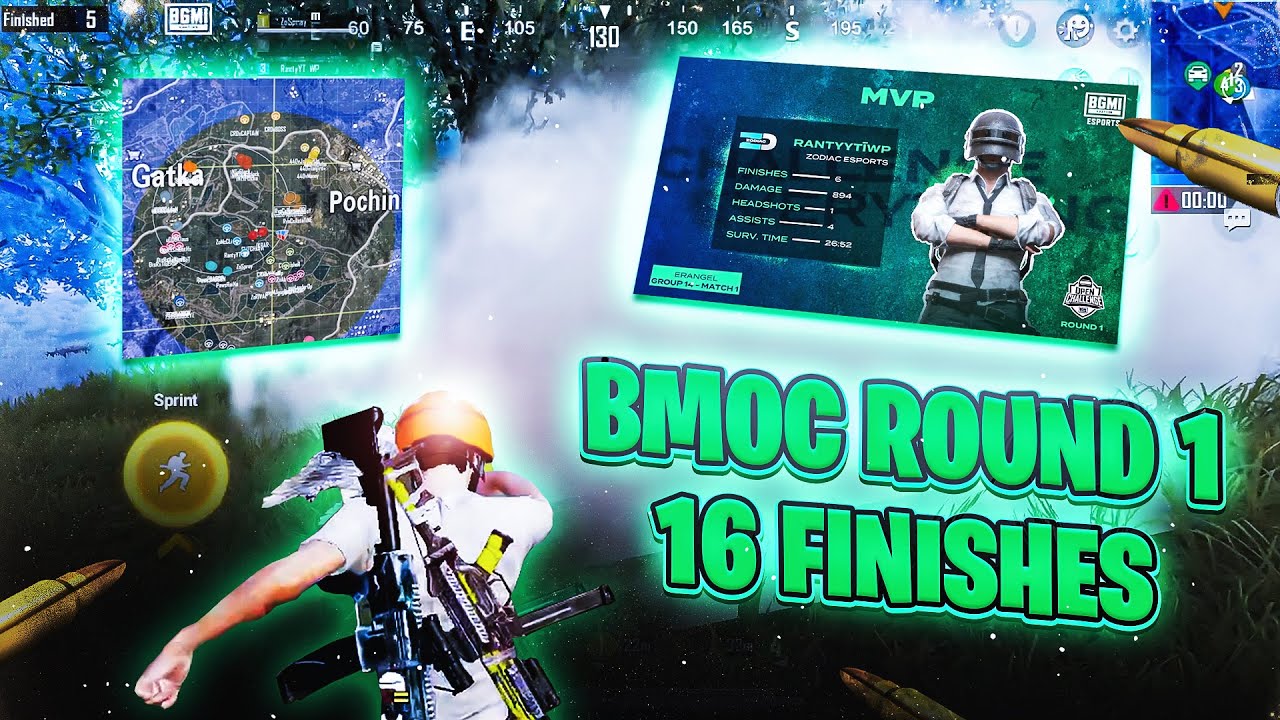 BMOC ROUND 1 HIGHLIGHTS | 16 FINISHED DOMINATION | #BMOC #BGMI # ...
