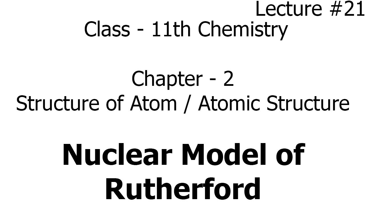 nuclear model of Rutherford | structure of atom | atomic structure ...