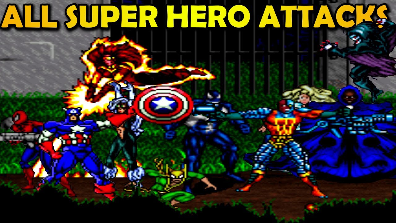 Maximum Carnage All Super Hero Attacks - SpiderMan & Venom (SNES) - YouTube