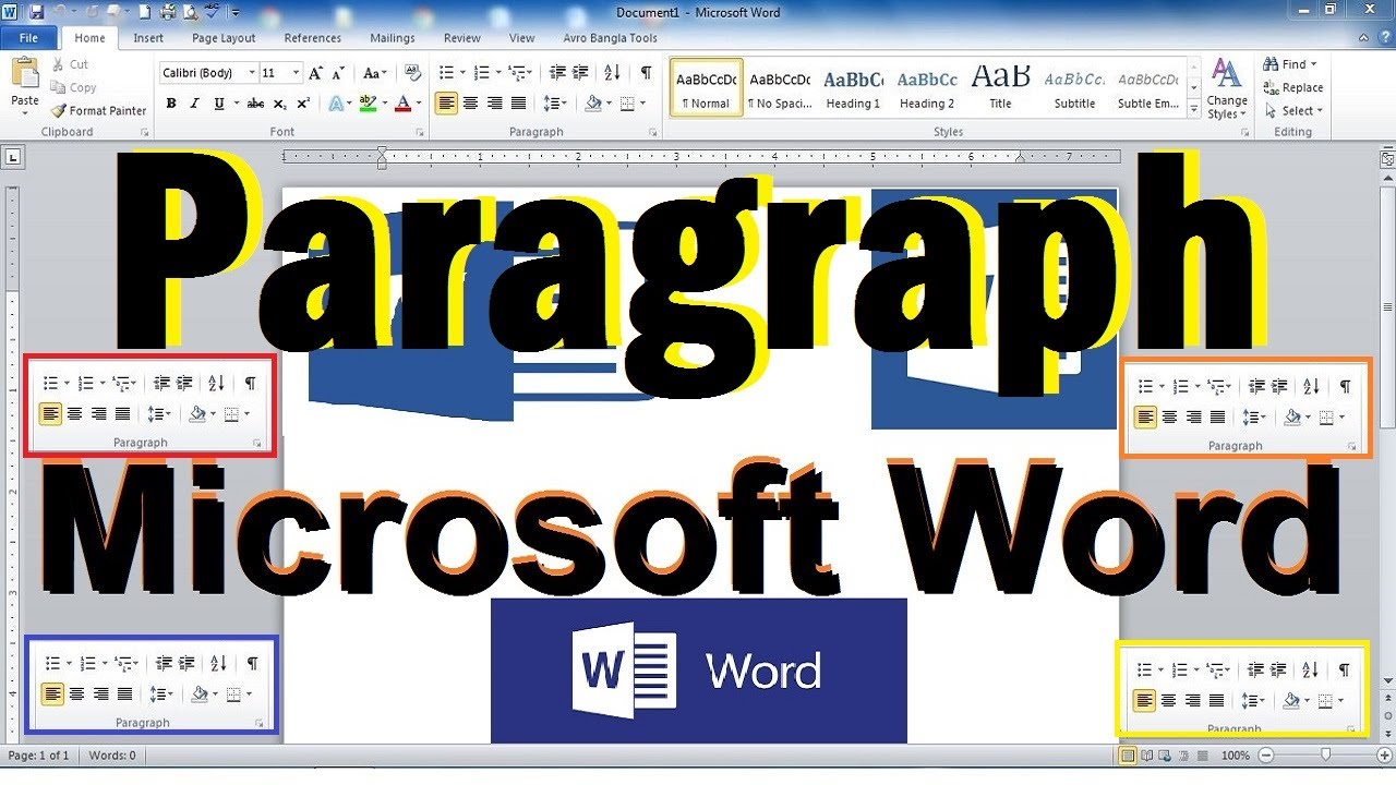MS Word Home tab Paragraph group full tutorial | Microsoft Word ...