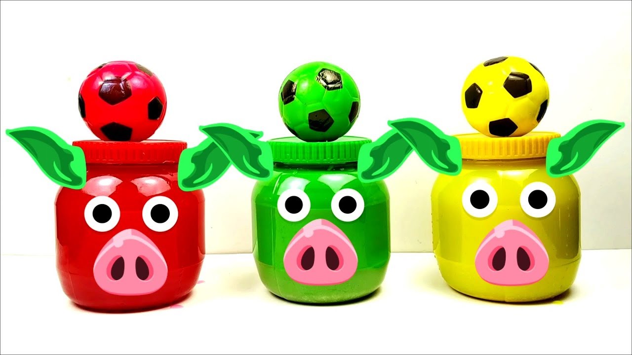 Toddlers Learn Colors with Pigs, Soccer Balls and Coca Cola bottles ...