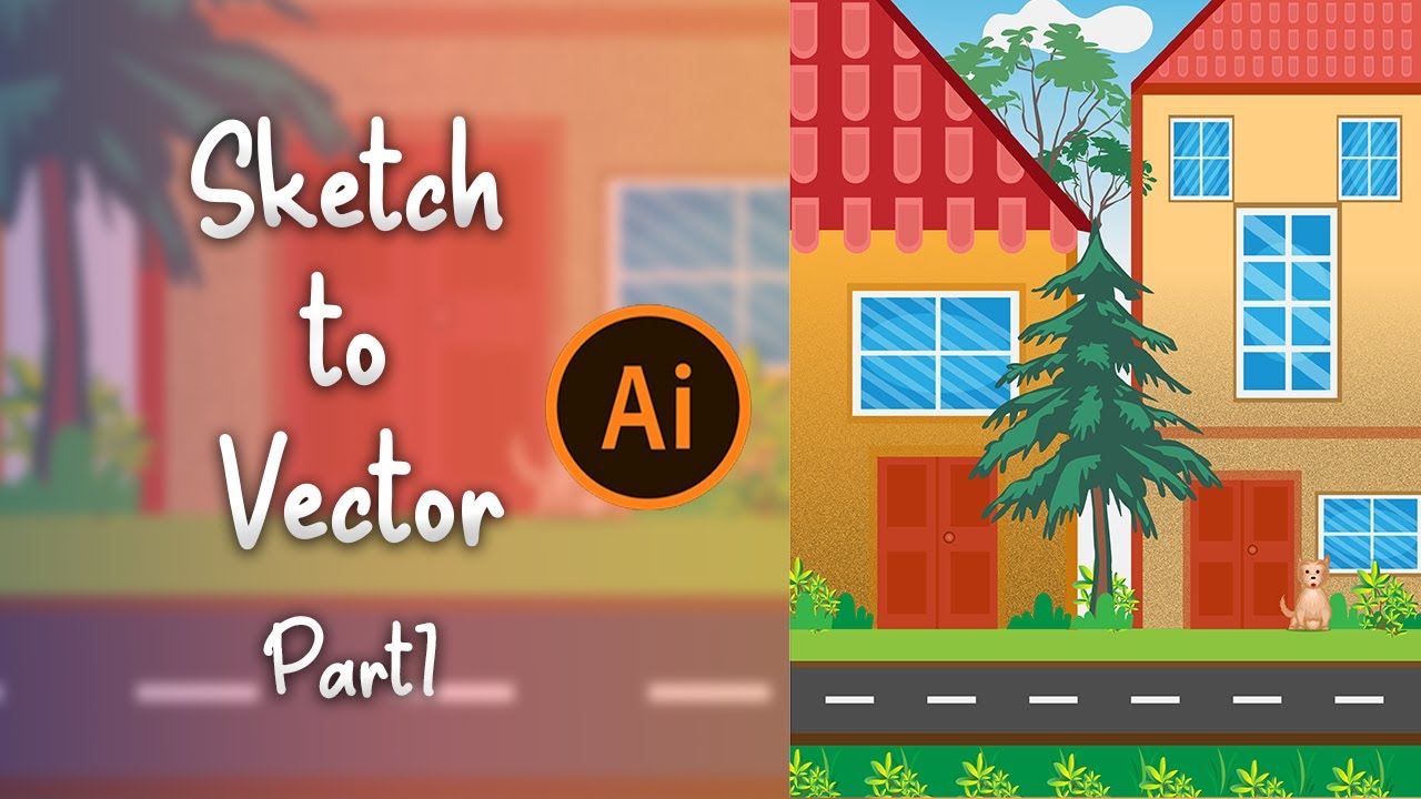 How to Make a Beautiful Building Background Design - Adobe Illustrator ...