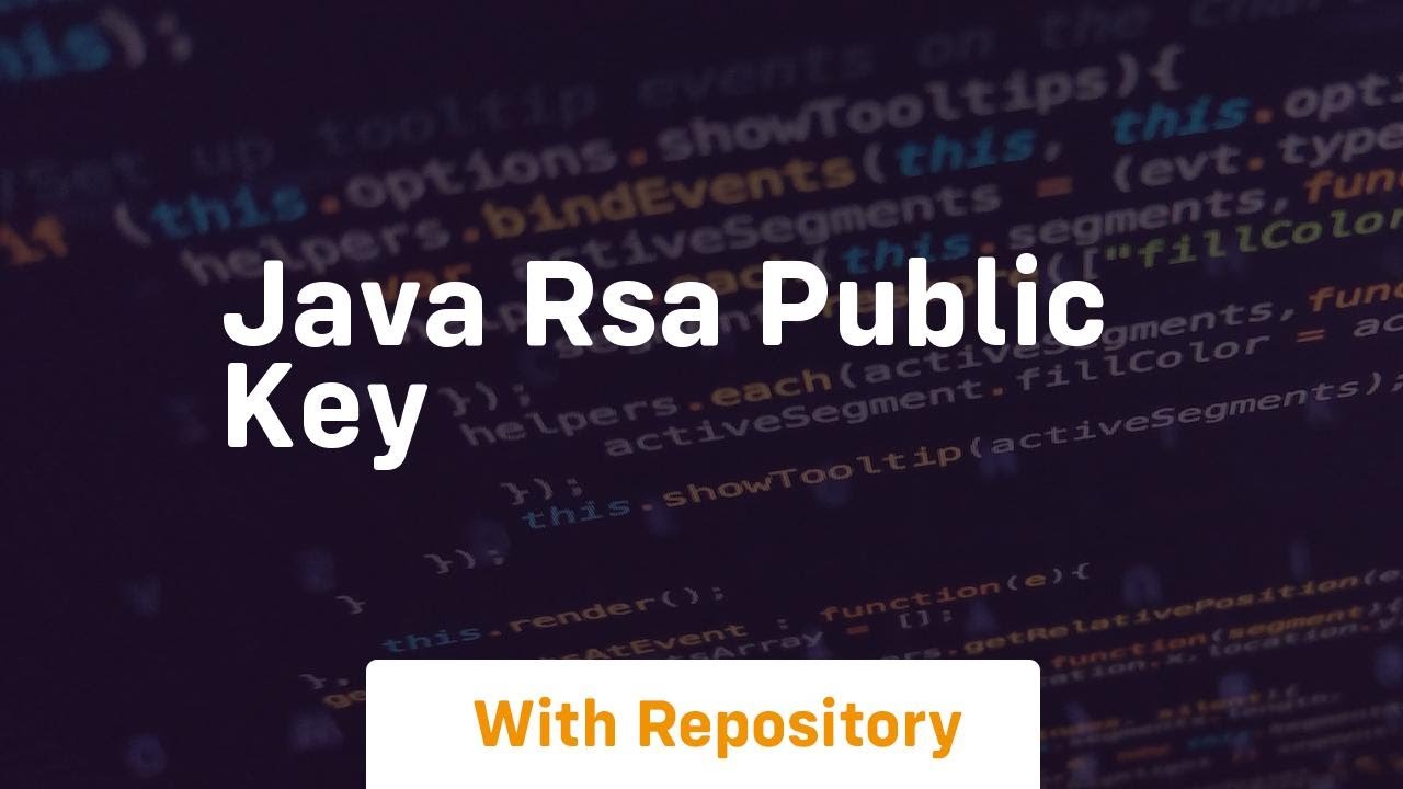 java rsa public key - YouTube