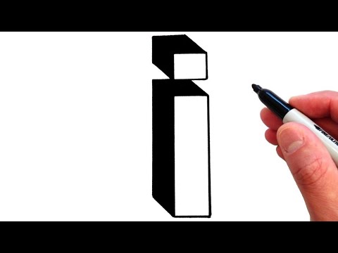 How to Draw Letter i in Lowercase 3D