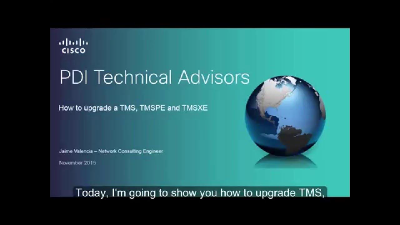 Cisco TMS, TMSPE and TMSXE Upgrade Procedure - YouTube