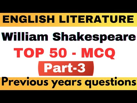 William Shakespeare important questions ll William Shakespeare ...