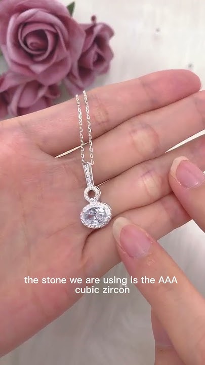 Glisten with Elegance: AAA Zircon S925 Silver Pendant Necklace #jewelry #necklace - YouTube