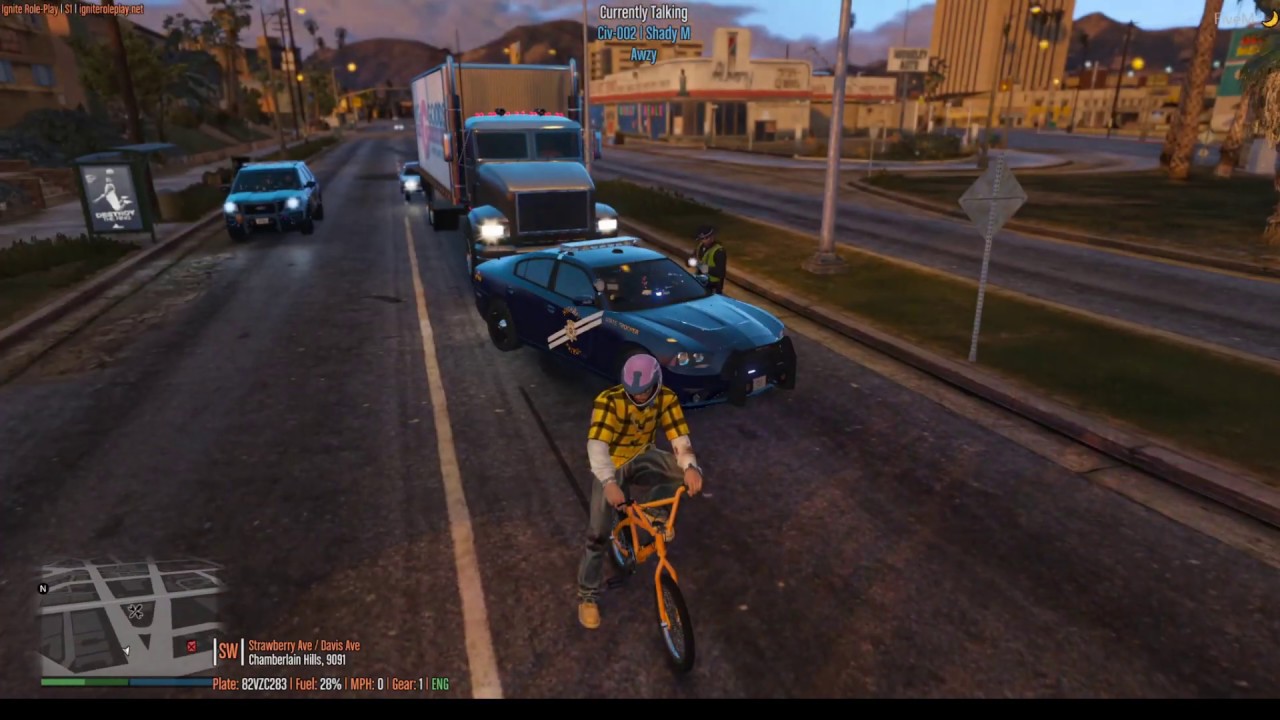 Ignite RP #12 [CIV] Biking around Part 1 - YouTube