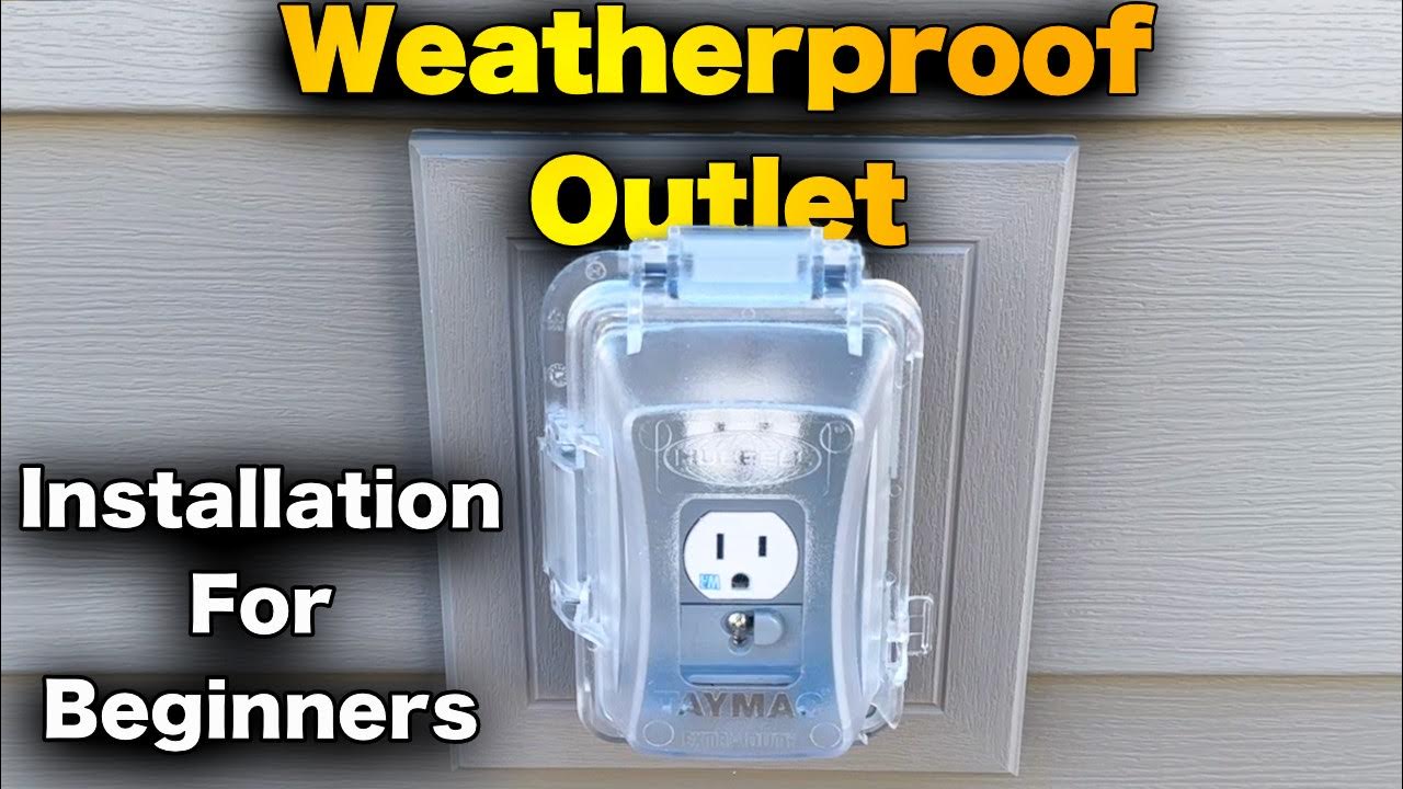 How To Install A Weatherproof Outlet - Weather Resistant Receptacle and In-Use Cover! - YouTube