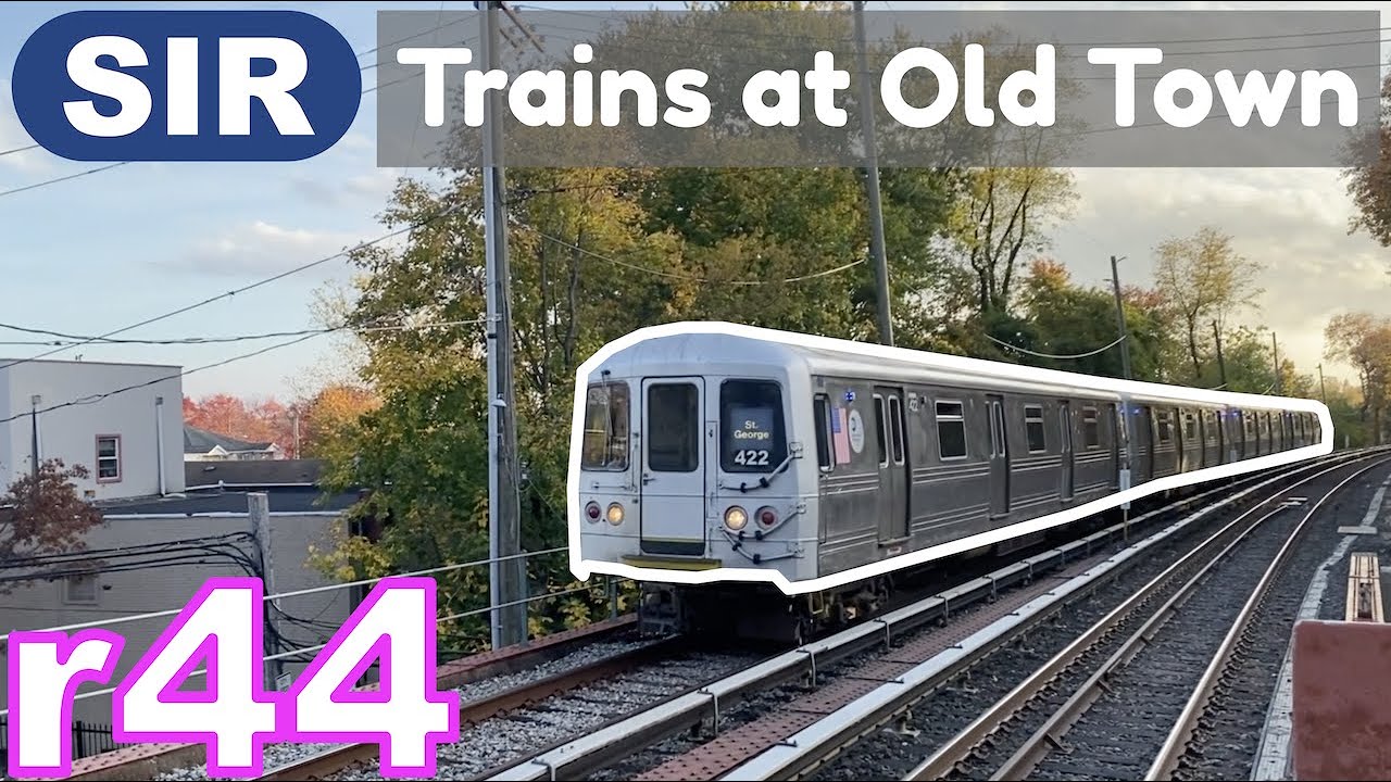 ᴴᴰ r44 Staten Island Railway action @ Old Town - YouTube