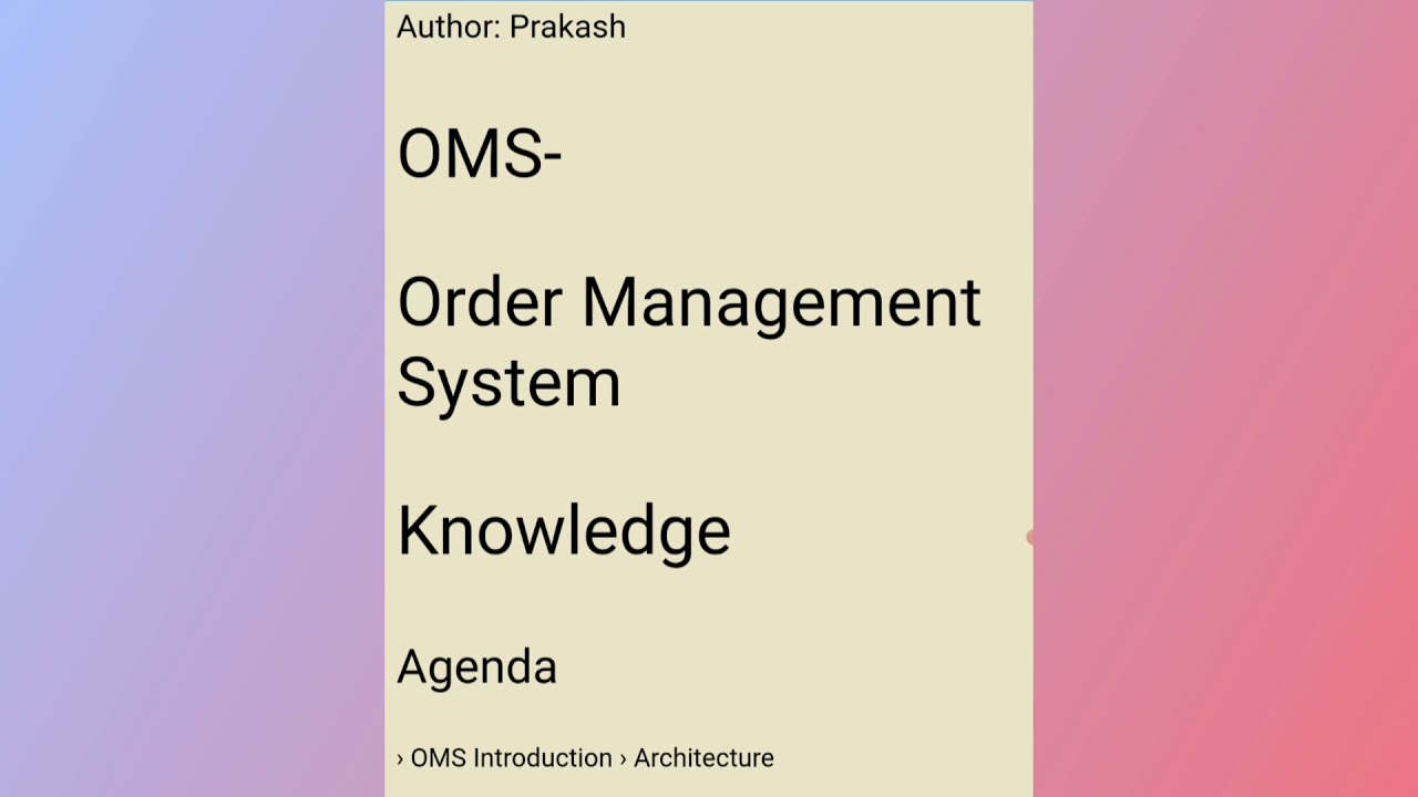 Order Management system, Telecom , OMS - YouTube
