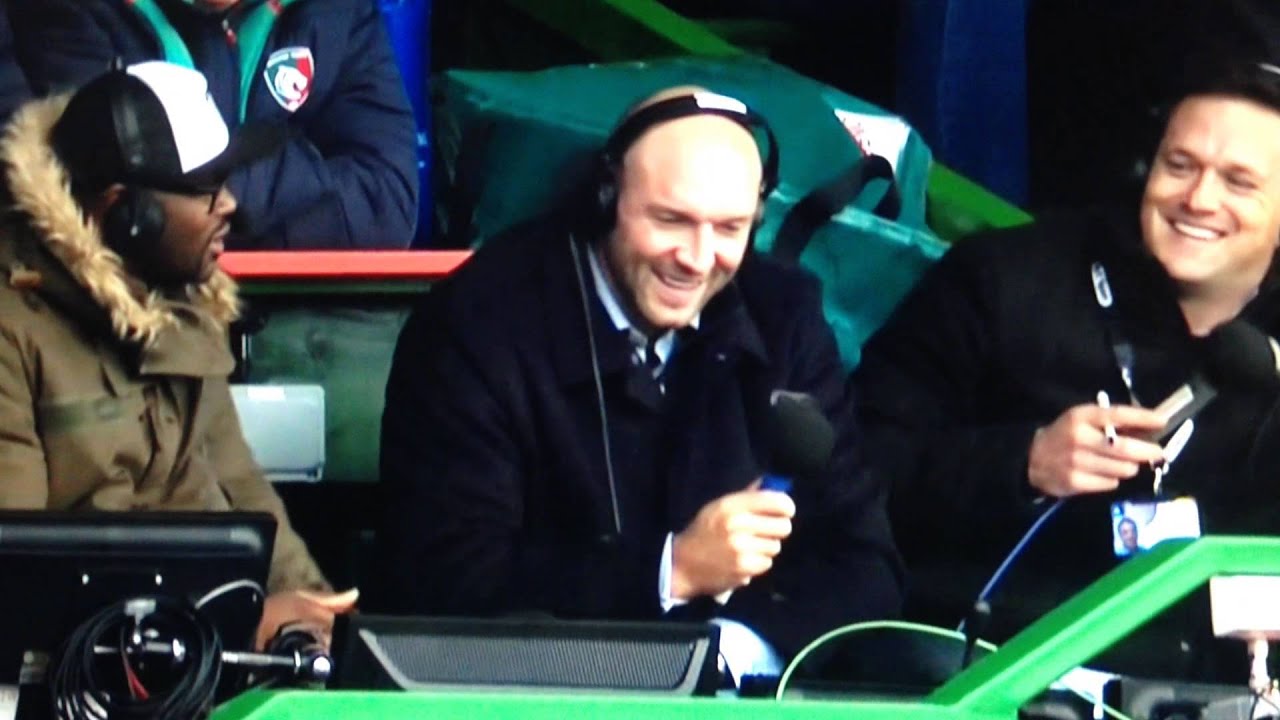Ugo Monye Catches Rugby Ball in The Commentary Booth - YouTube
