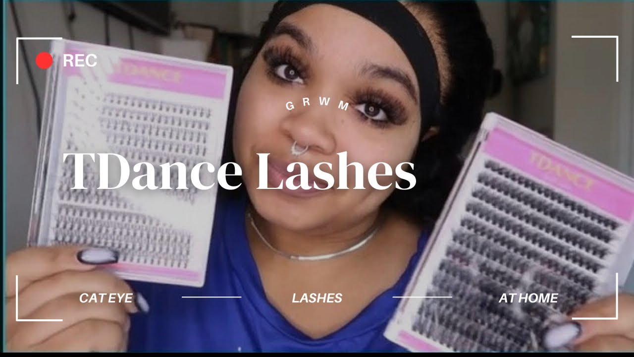 Quick & Easy Cat Eye Lashes + Bottom Lashes at home with TDance Lashes - YouTube
