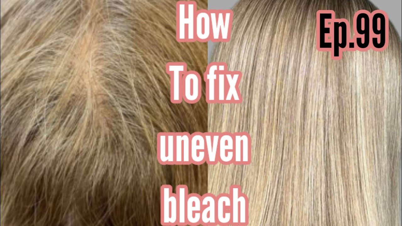 how to fix uneven bleach hair at home ep.99 - YouTube