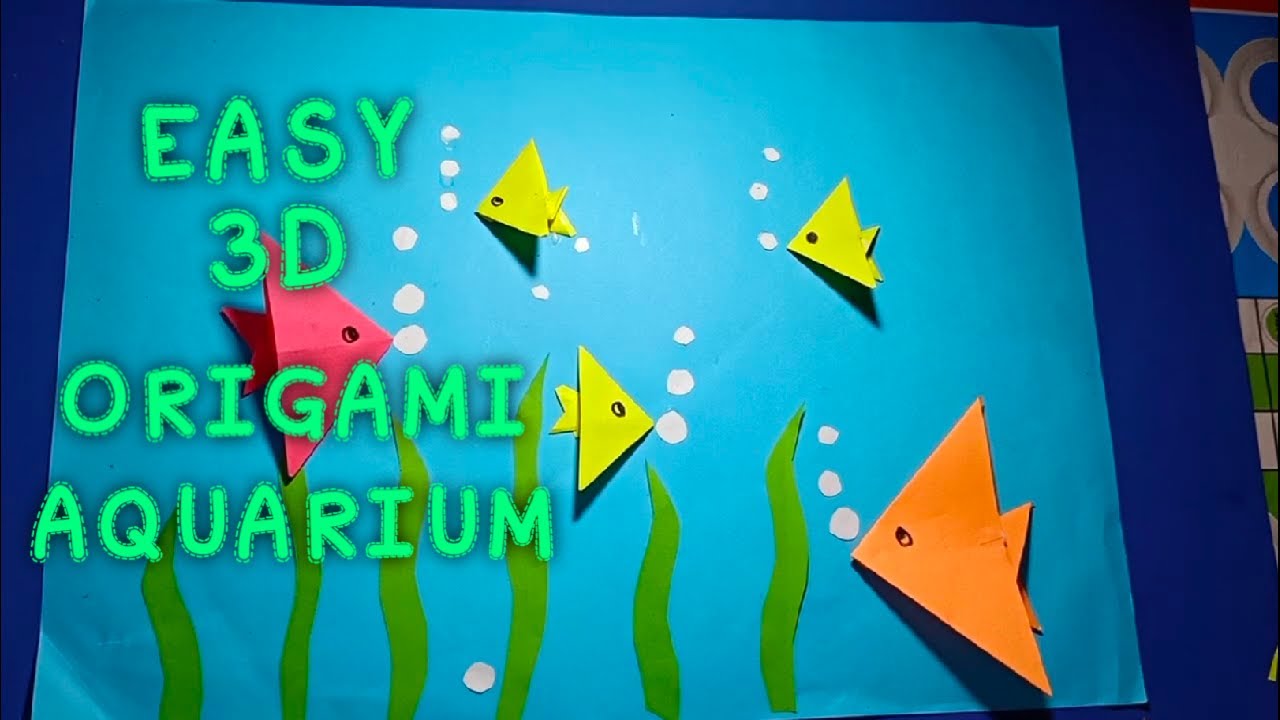 EASY ORIGAMI 3D AQUARIUM - YouTube