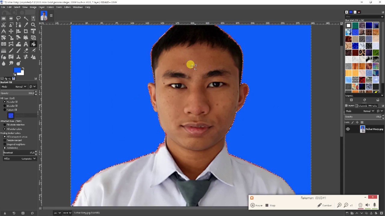 Wow Viralll!! Cara mengubah background pass foto dengan GIMP - YouTube