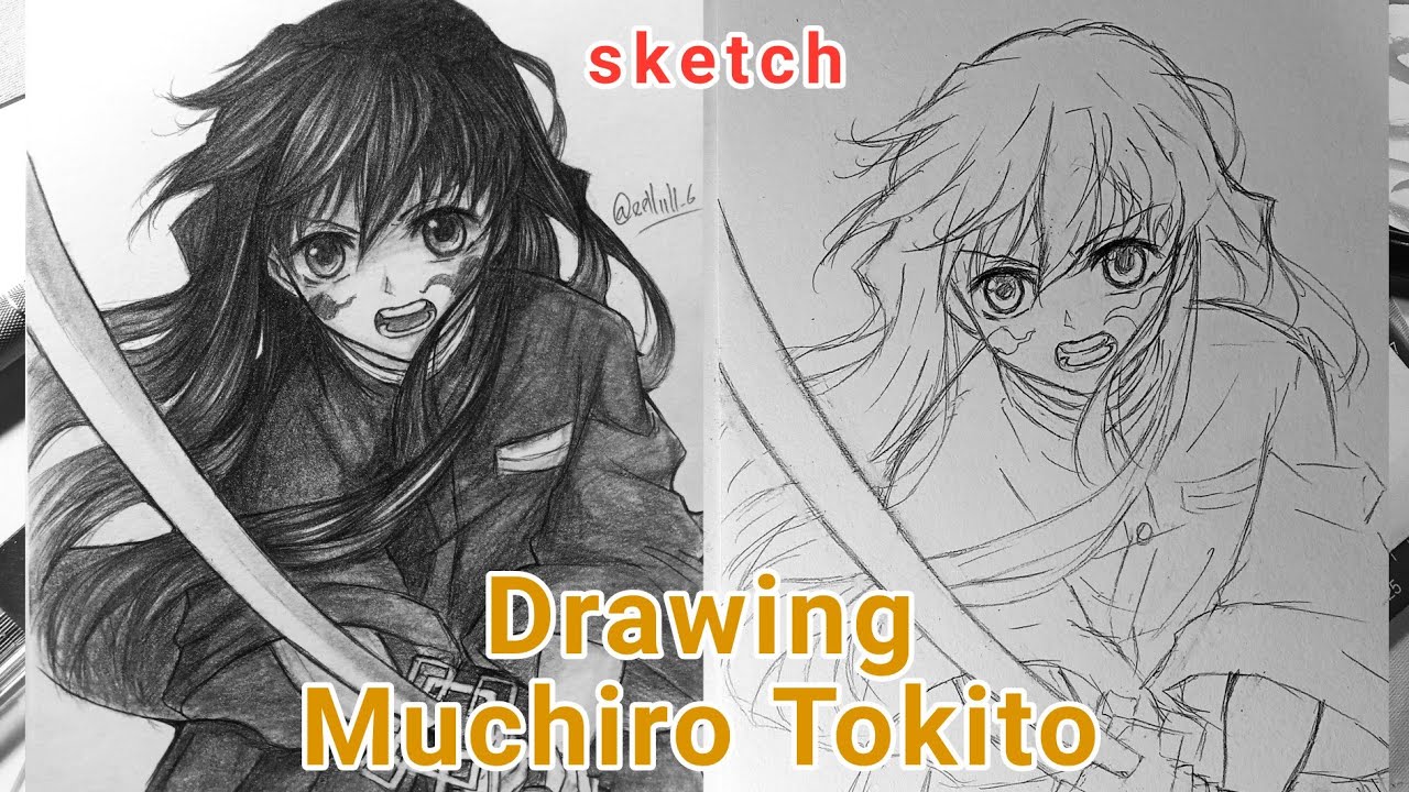DRAWING MUICHIRO TOKITO [ DEMON SLAYER ] ANIME SKETCH - YouTube