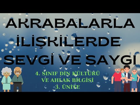 Akrabalarla İlişkilerde Sevgi ve Saygı, 4. Sınıf 3. Ünite Din Kültürü, Ev Akademisi