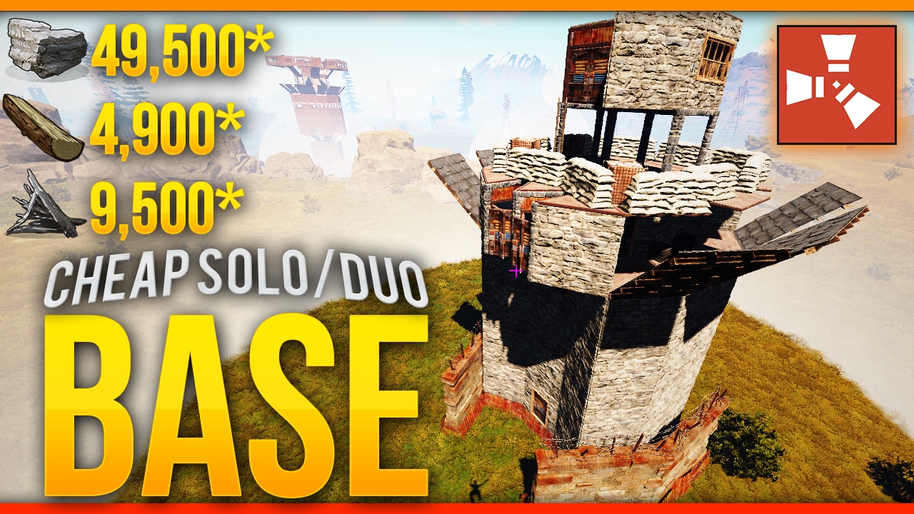 INSANE BEAST SUPER CHEAP Solo/Duo Small Group Base Easy To Build!! - Rust Base Building - YouTube